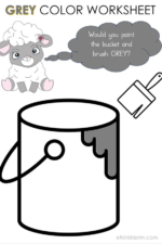 GREY COLOUR Bucket PAINT Activity for Preschool – Etkinliklerim.com